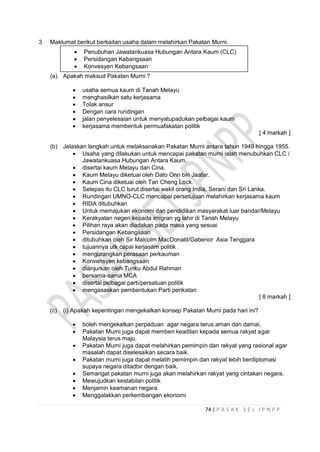Skema Latihan Pasak Sejarah T4&T5 KBSM | PDF