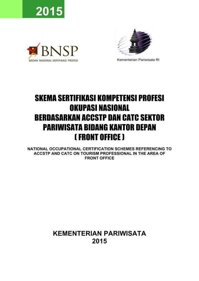 Skema okupasi front office 2015 | PDF