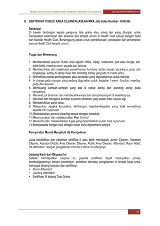 Skema okupasi housekeeping 2015 | PDF