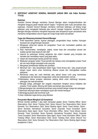 Skema okupasi travel agencies 2015 | PDF