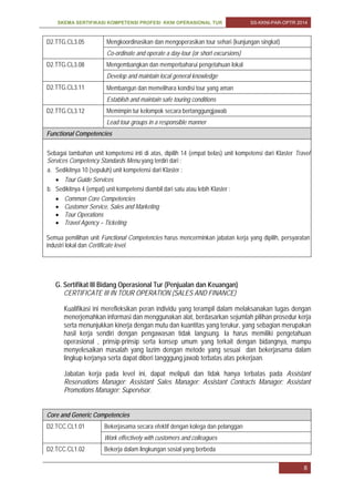 Skema sertifikasi kkni tour operation 2014 | PDF