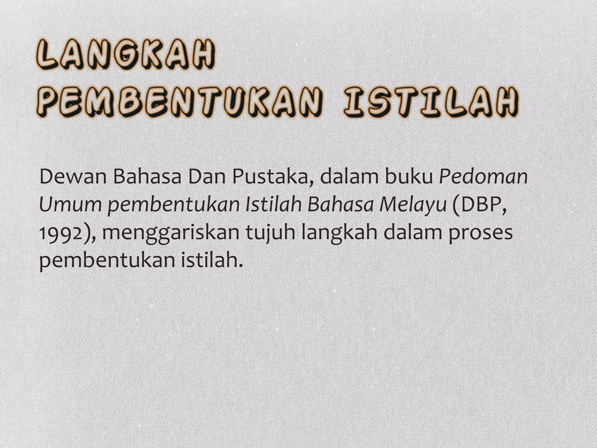 Skema tatacara pembentukan istilah dlm bm | PPTX