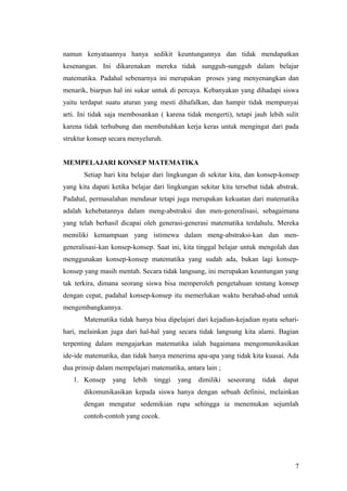 Skemp bab ii formasi konsep matematika | DOC
