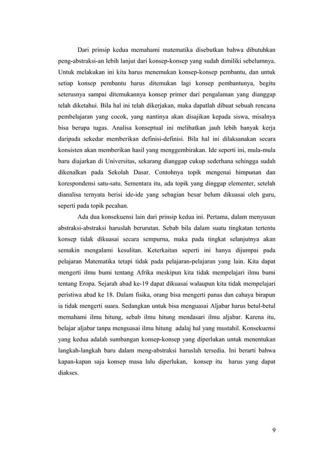 Skemp bab ii formasi konsep matematika | PDF