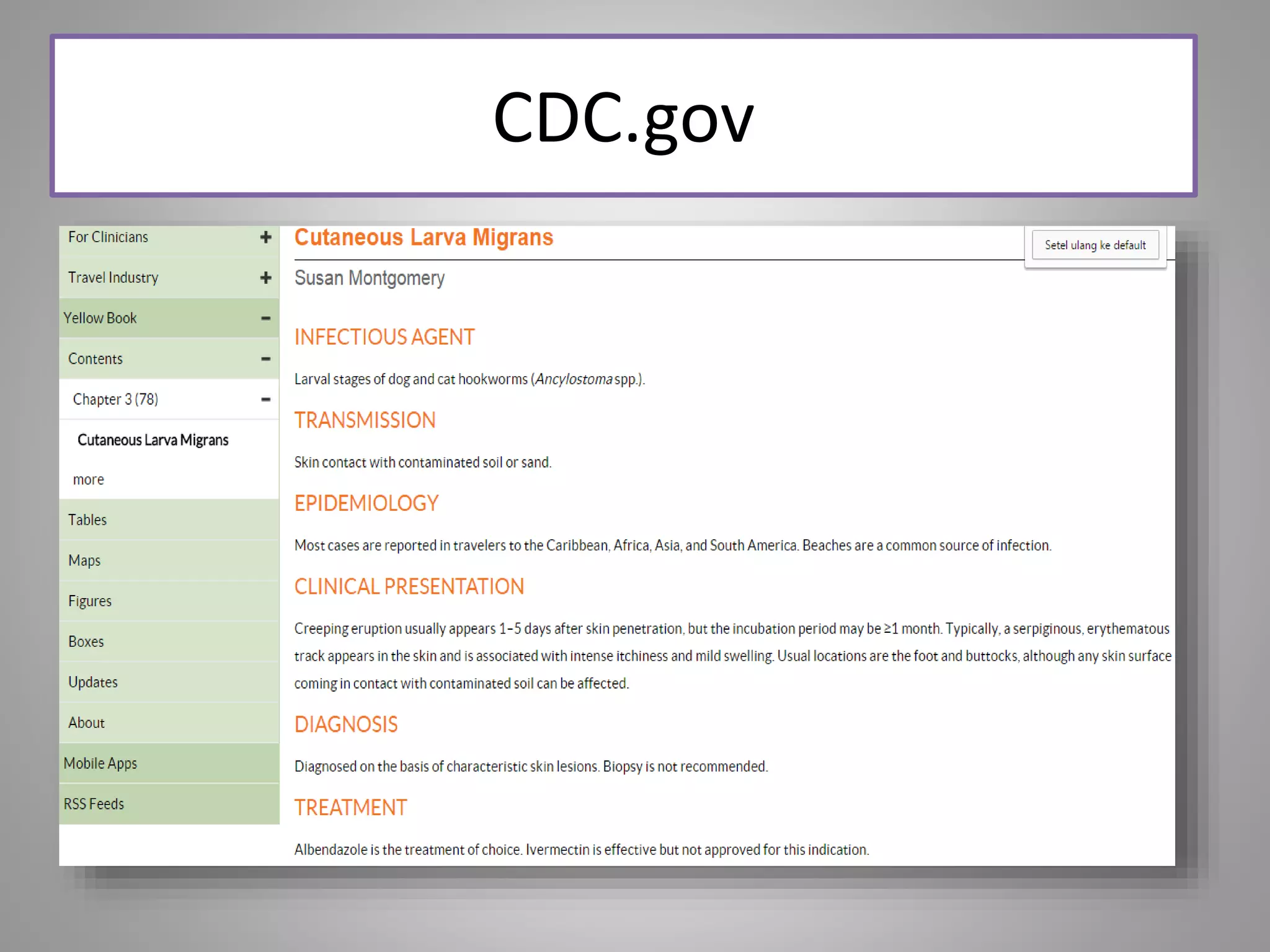 CUTANEUS LARVA MIGRAN / CREEPING ERUPTION | PPTX