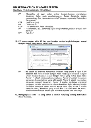 Skenario Lokakarya 2 Pendidikan Guru Penggerak | PDF