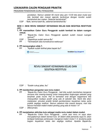 Skenario Lokakarya 2 Pendidikan Guru Penggerak | PDF