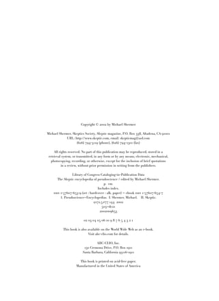 Skeptic encyclopedia of pseudoscience | PDF