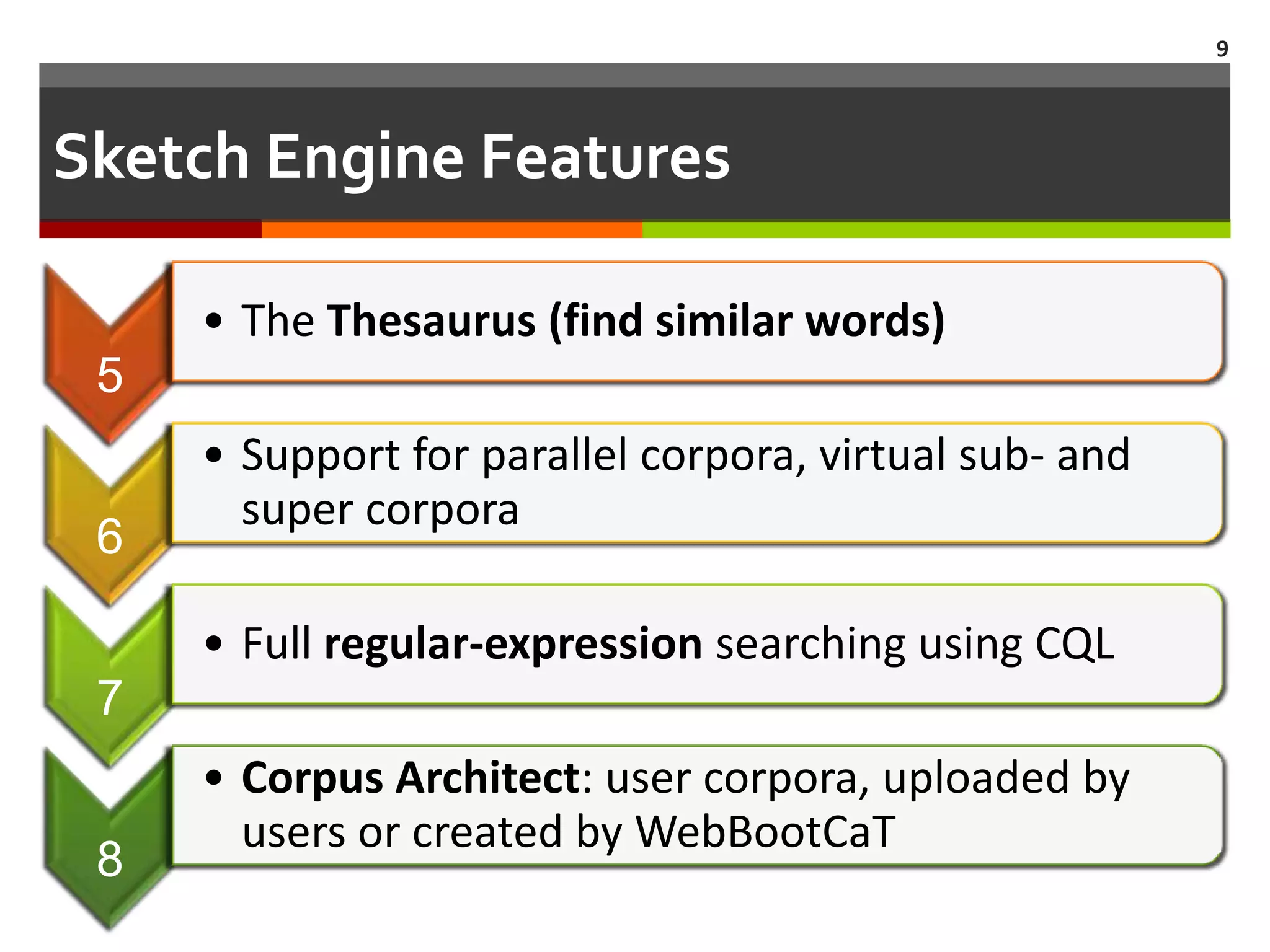Sketch engine presentation | PPTX