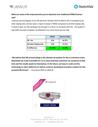 3D Advertising Case Study: JEWLR x Sketchfab | PDF