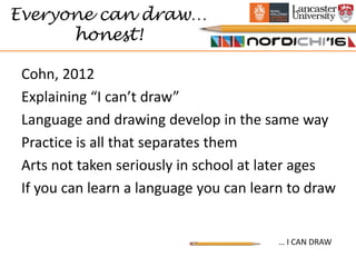 Using sketching to emphasise and elaborate on HCI research | PPT