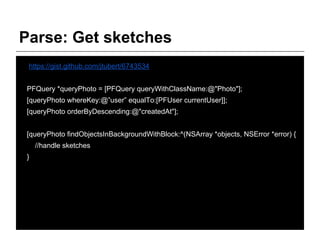 Sketchio presentation at Parse Developer meetup | PPT