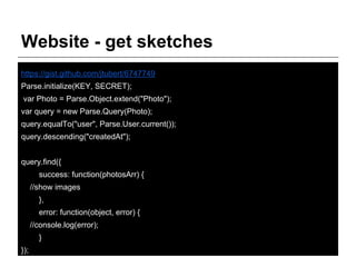 Sketchio presentation at Parse Developer meetup | PPT