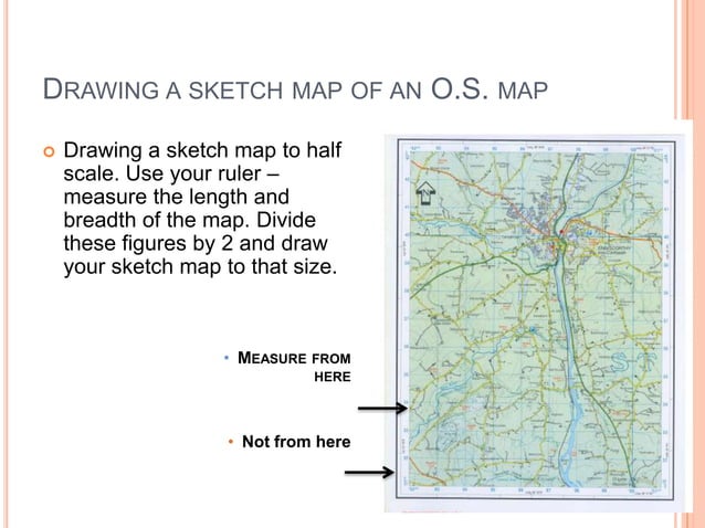 Drawing Sketch Maps of O.S. Maps and Aerial Photographs | PPTX