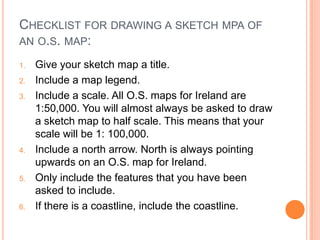 Drawing Sketch Maps of O.S. Maps and Aerial Photographs | PPTX