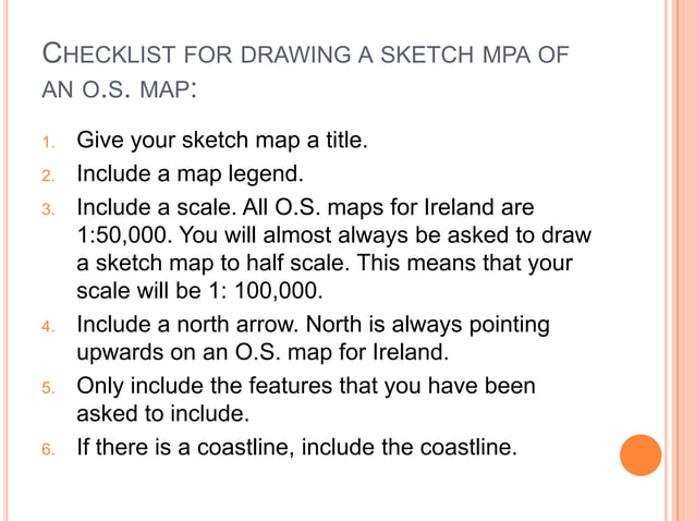 Drawing Sketch Maps of O.S. Maps and Aerial Photographs | PPTX