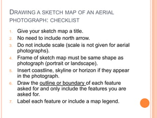 Drawing Sketch Maps of O.S. Maps and Aerial Photographs | PPTX