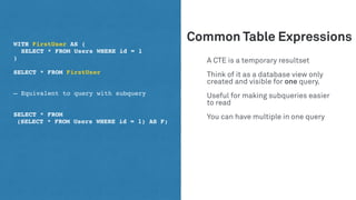 Using Recursive Common Table Expressions with Ecto | PPT