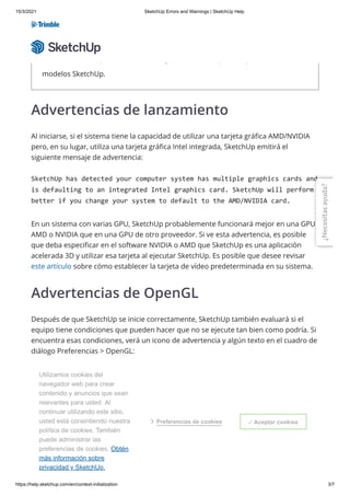 Sketch up errors and warnings sketchup help | PDF