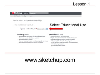 SketchUp Lesson 1 | PDF