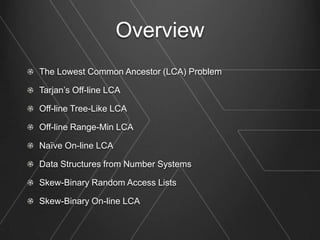 Purely Functional Data Structures for On-Line LCA | PPTX | Databases ...