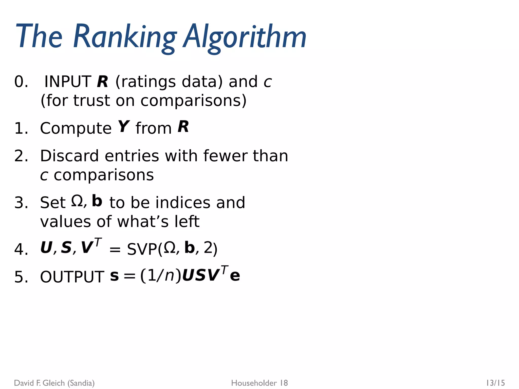 Rank aggregation via skew-symmetric matrix completion | PPT
