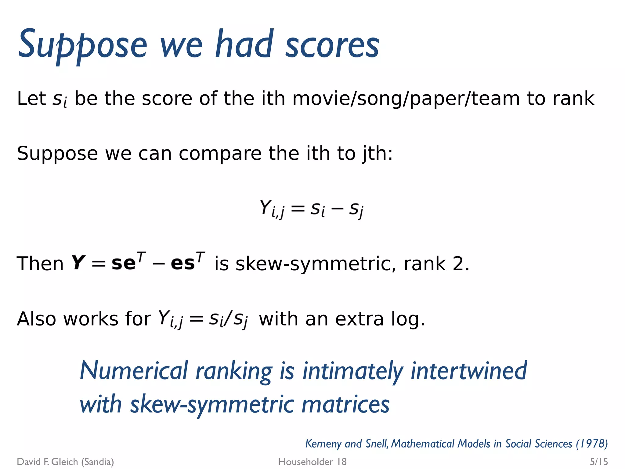Rank aggregation via skew-symmetric matrix completion | PPT