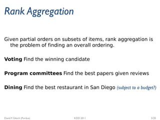 Rank aggregation via nuclear norm minimization | PDF