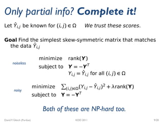 Rank aggregation via nuclear norm minimization | PDF