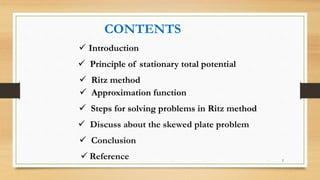 Skewed plate problem | PPTX