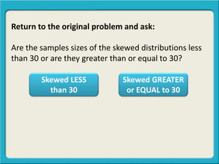 Skewed sample size less than 30 | PPT