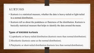 skewness and curtosis in statistics noes, chapter number 1 | PPTX