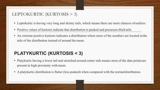 skewness and curtosis in statistics noes, chapter number 1 | PPTX