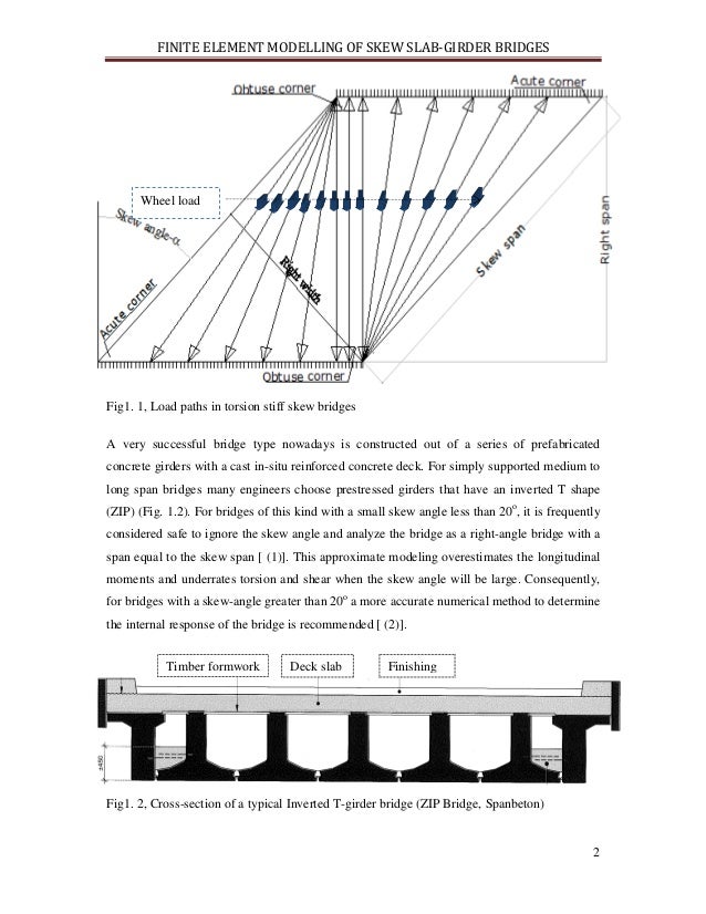 Skew slab bridge
