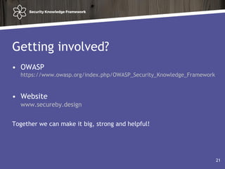 [OWASP Poland Day] Security knowledge framework | PDF
