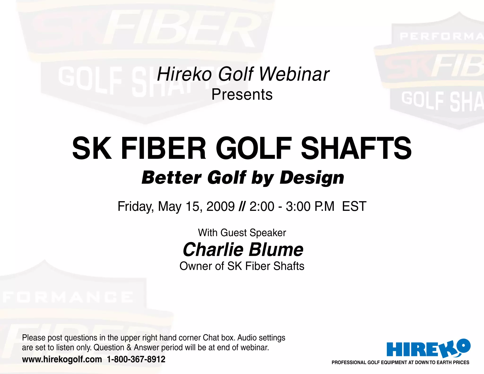 Golf Club Sk Fiber Shaft Preview | PDF