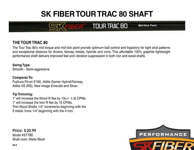 Golf Club Sk Fiber Shaft Preview | PDF | Golf | Sports
