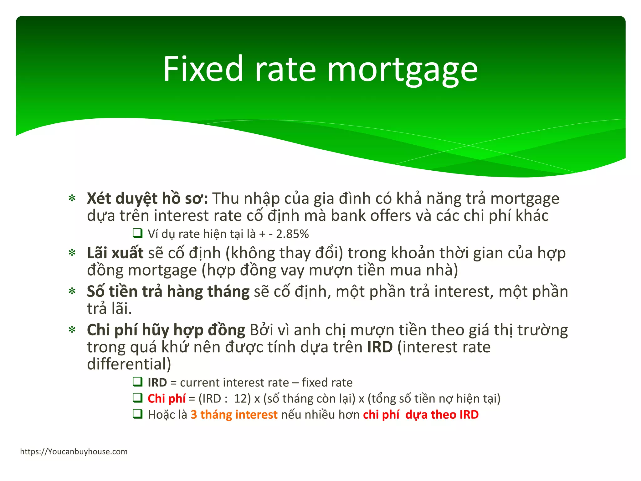 SU KHAC NHAU GIUA FIXED VA VARIABLE MORTGAGE RATE | PPTX