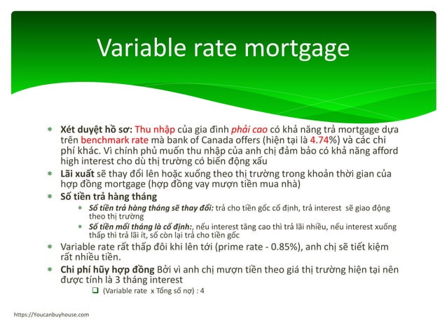 SU KHAC NHAU GIUA FIXED VA VARIABLE MORTGAGE RATE | PPT