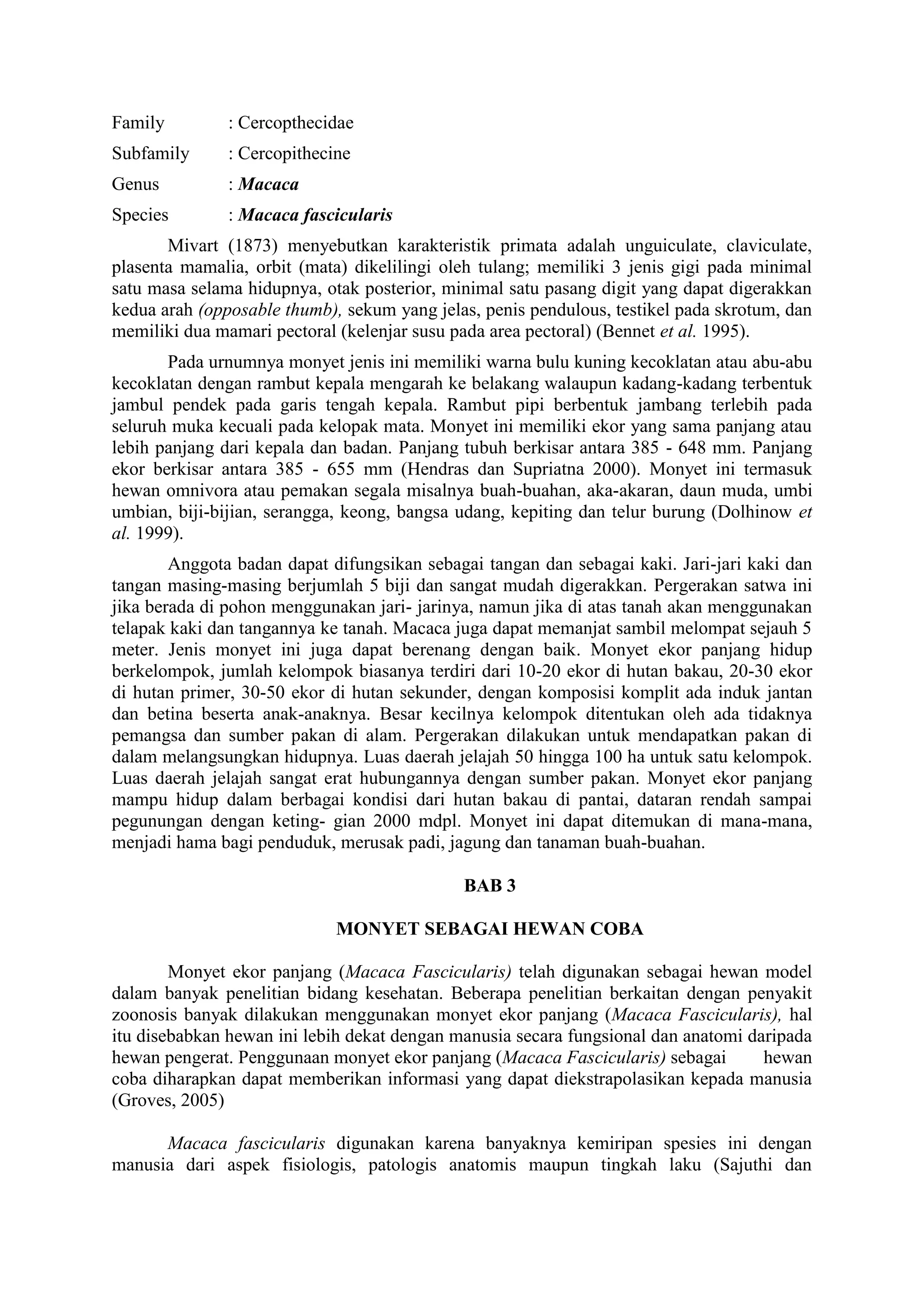 Monyet sebagai hewan coba | DOCX