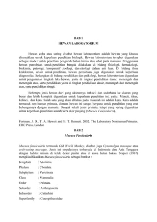 Monyet sebagai hewan coba | DOCX
