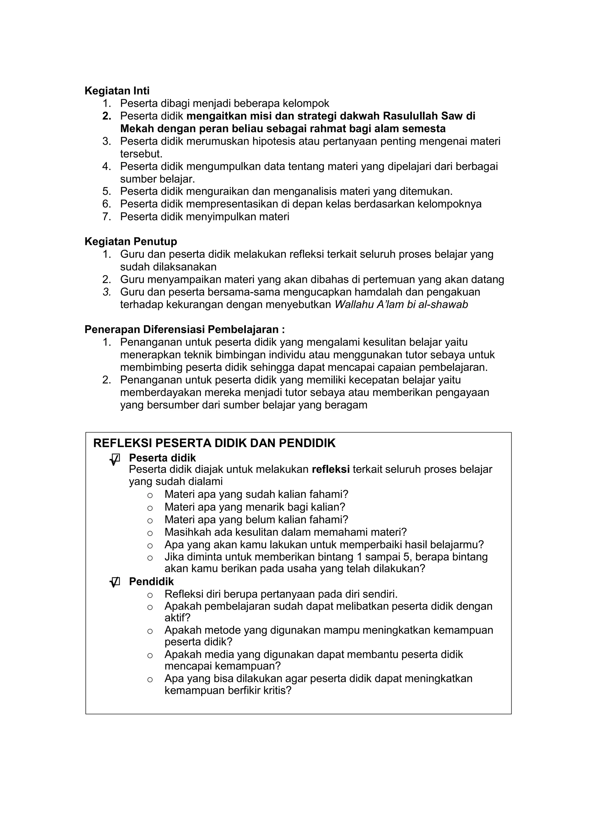 perangkat pembelajaran ski kelas 8 sem 2 | PDF