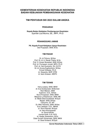 Survei Kesehatan Indonesia (SKI) Tahun 2023 | PDF