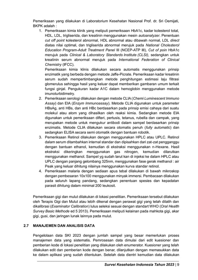 Survei Kesehatan Indonesia (SKI) Tahun 2023 | PDF