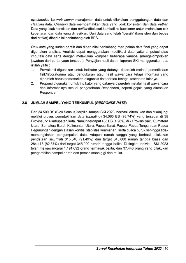 Survei Kesehatan Indonesia (SKI) Tahun 2023 | PDF