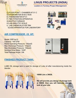 Skid Mounted Lube Oil Blending Plant Installation | PDF