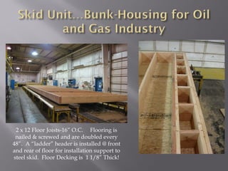 Skid unit -presentation of bunk housing, oil field, gas field, man ...