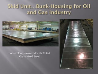 Skid unit -presentation of bunk housing, oil field, gas field, man ...