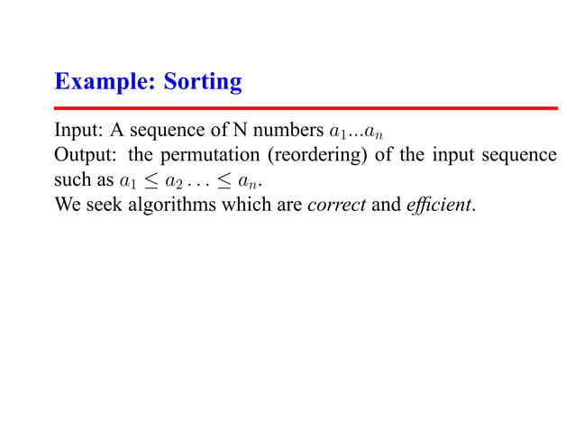 Skiena Algorithm 2007 Lecture01 Introduction To Algorithms Ppt
