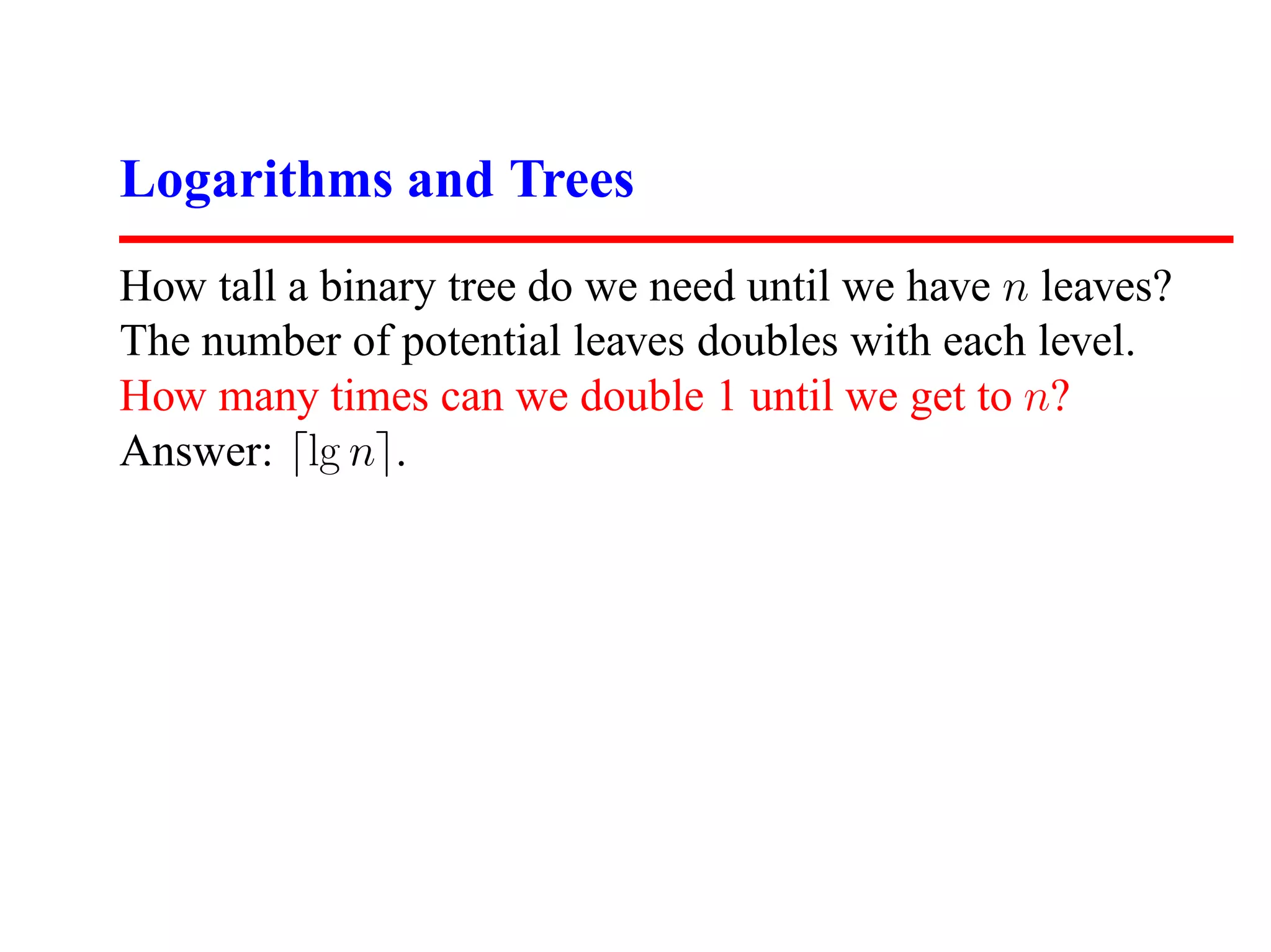 Skiena algorithm 2007 lecture03 modeling logarithms | PDF